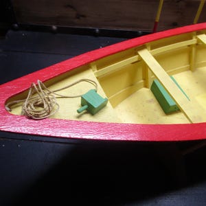 Vintage Dory Lobster Boat Model Handmade - Etsy