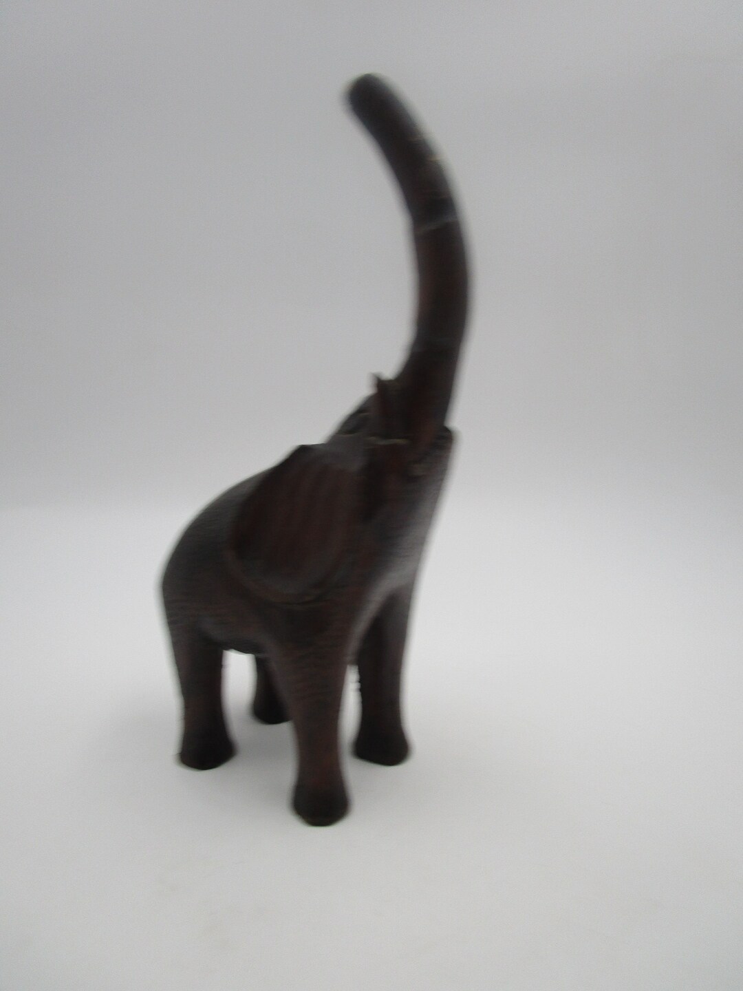 Vintage Carved Wood Long Trunk up Elephant - Etsy