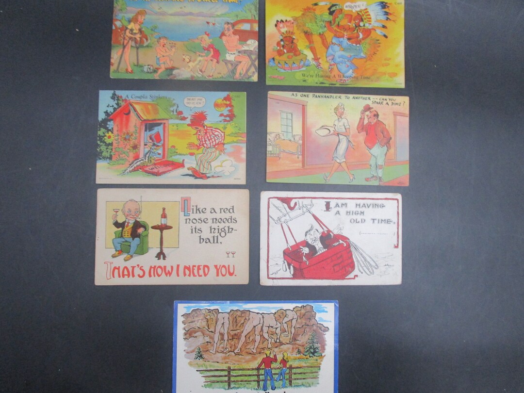 Vintage 1920's Joke Post Cards - Etsy