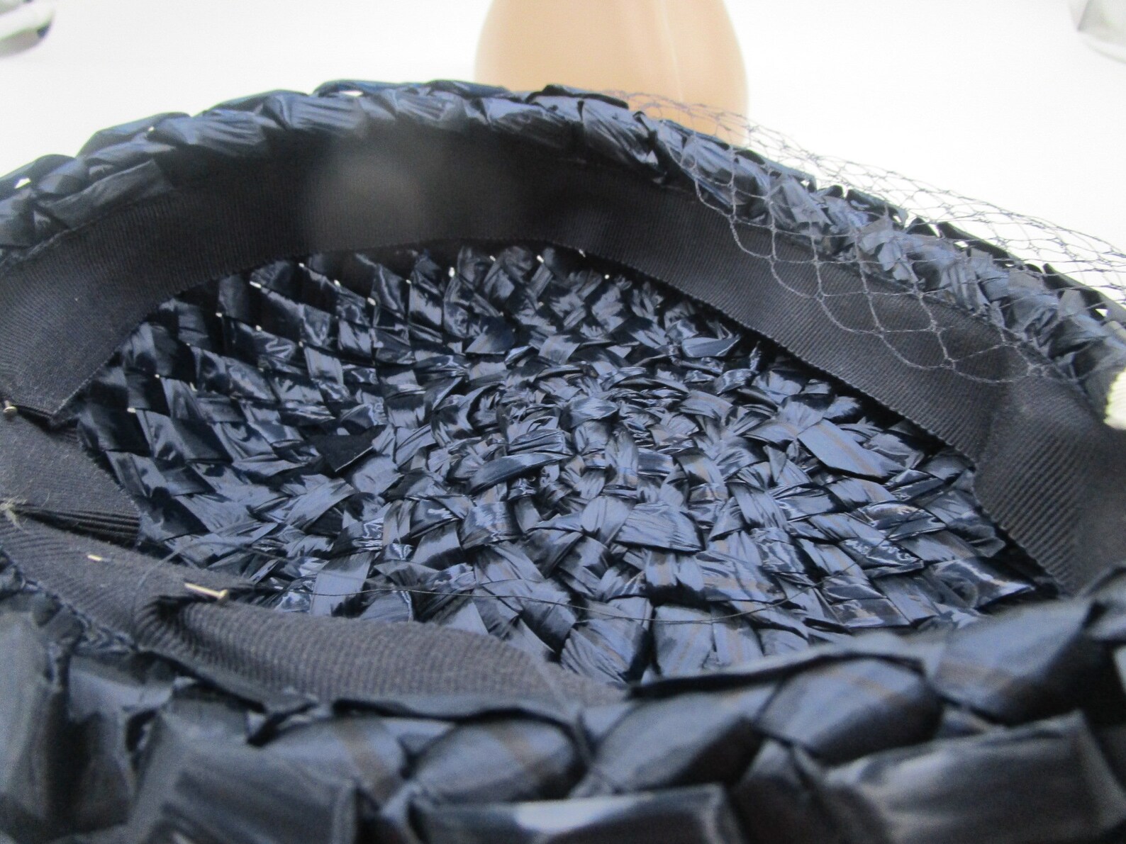 Vintage 50's Aunt Bea Style Woven Straw With Veil Hat - Etsy