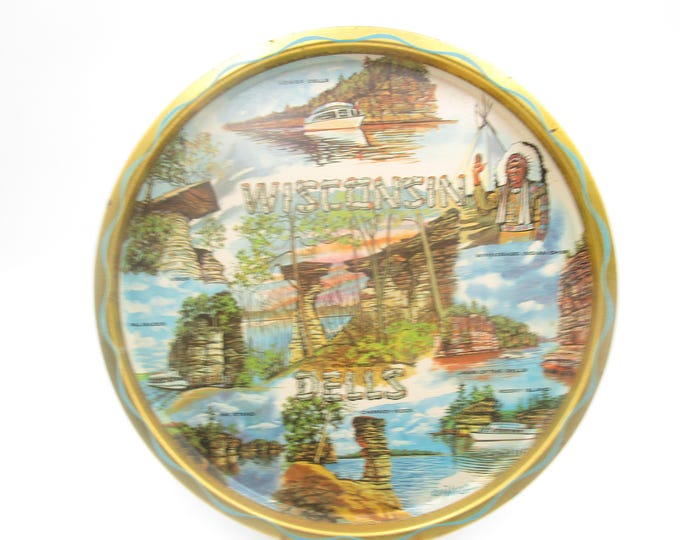 1960s Wisconsin Dells Souvenir Plate Ken Haag Artist - Etsy