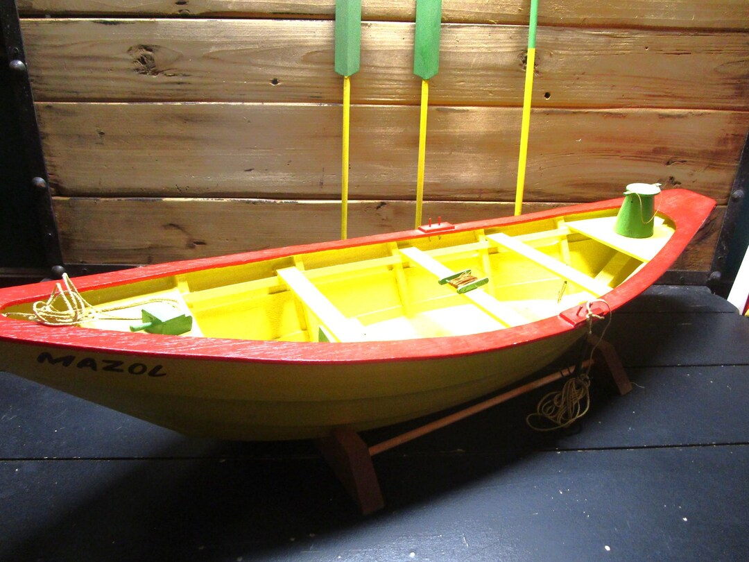 Vintage Dory Lobster Boat Model Handmade - Etsy