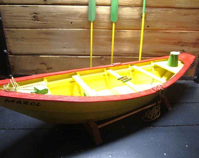 Vintage Dory Lobster Boat Model Handmade - Etsy