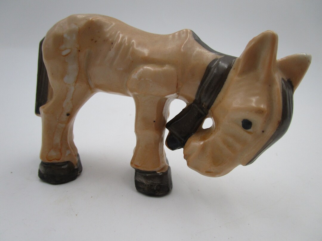 Vintage Porcelain Ceramic Japan Donkey Figurine - Etsy