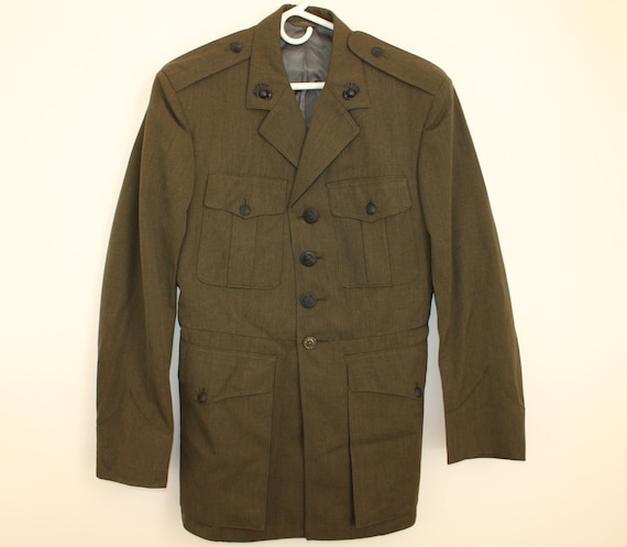 Saco Uniforms vintage military coat jacket uniform gr… - Gem