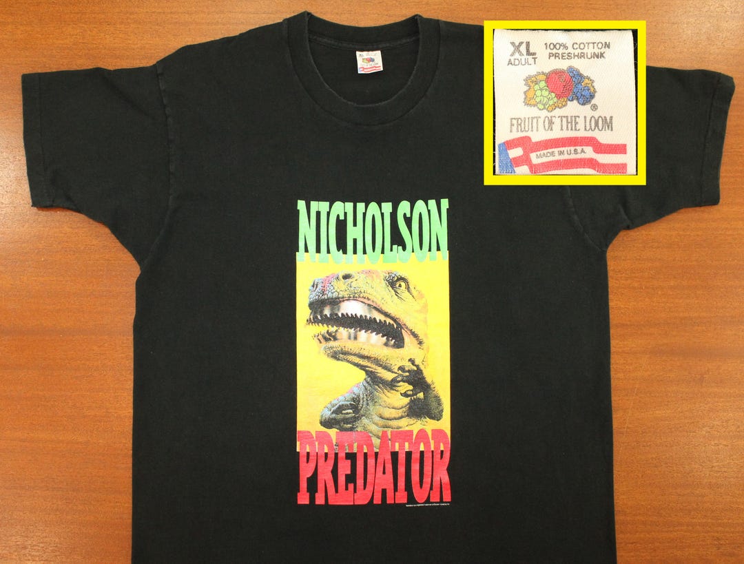 T-rex Nicholson Predator Saw Blade Vintage T-shirt XL Black 80s 90s ...