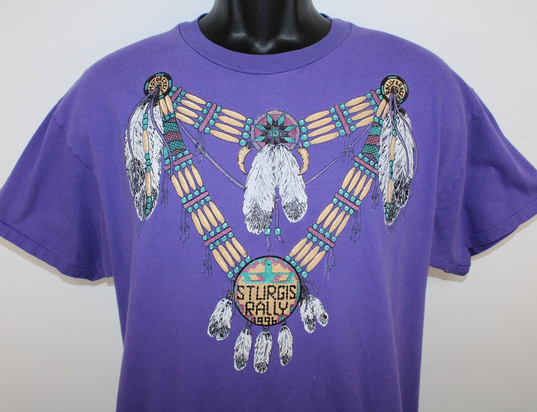 90s 1996 Sturgis Motorcycle Rally Vintage T-shirt Purple Hanes Cotton ...