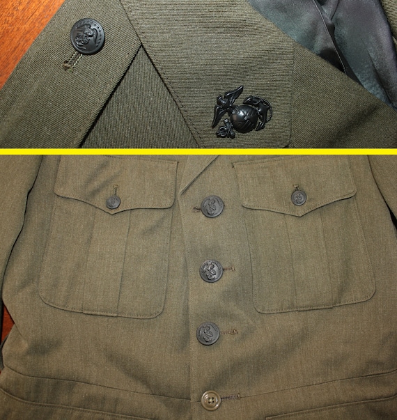 Saco Uniforms vintage military coat jacket uniform gr… - Gem