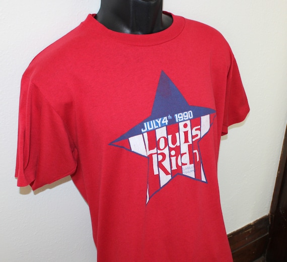 1990 4th of July Louis Rich Classic Run vintage t-shi… - Gem