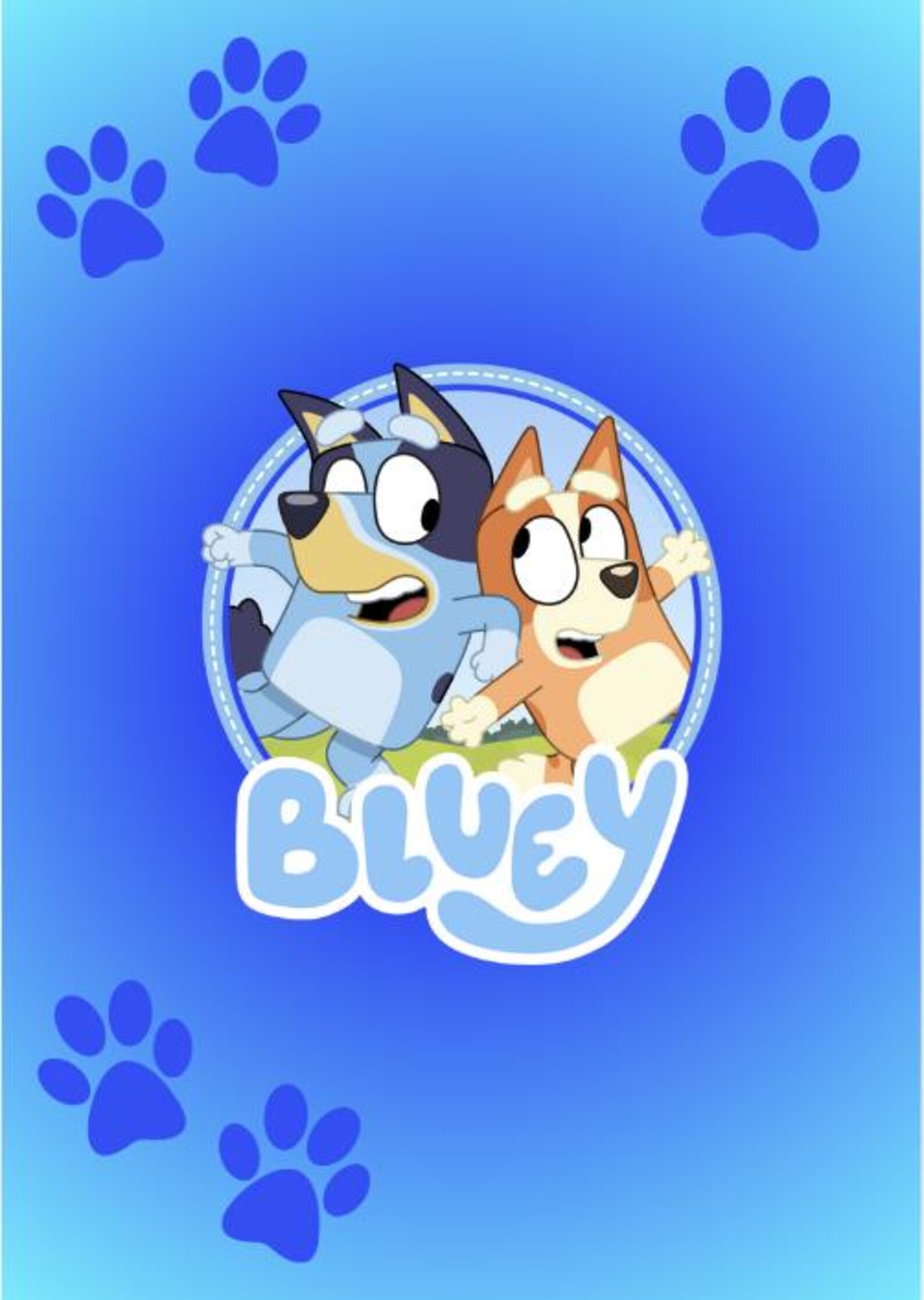 Cute Kids Bluey & Bingo Poster Set (blue Version) - Etsy