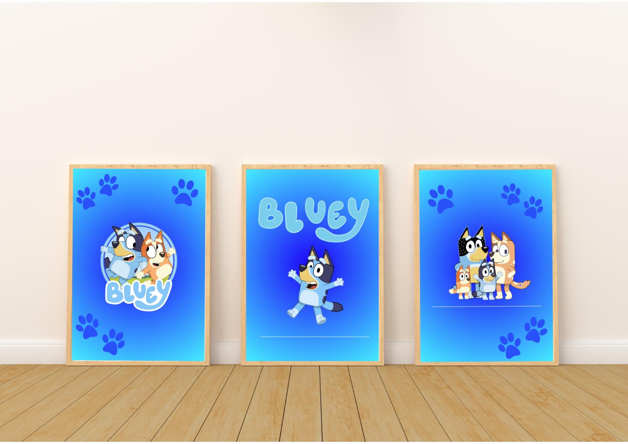 Cute Kids Bluey & Bingo Poster Set (blue Version) - Etsy
