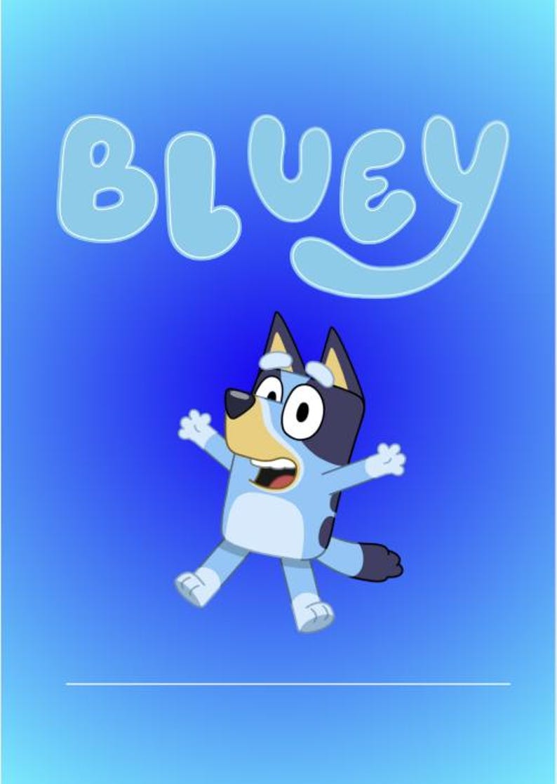 Cute Kids Bluey & Bingo Poster Set (blue Version) - Etsy