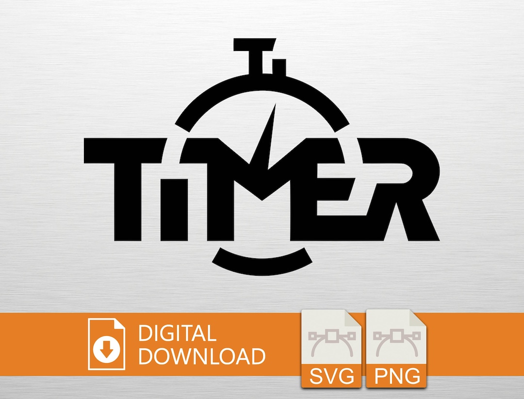 Timer Silhouette SVG PNG Digital Download - Fitness Art, Cricut File, T ...