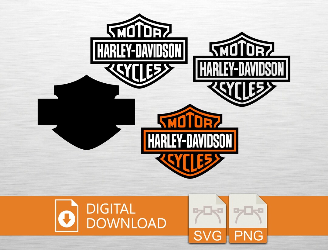 Harley Logo SVG PNG Digital Download - Biker Clipart, Cricut Craft File ...