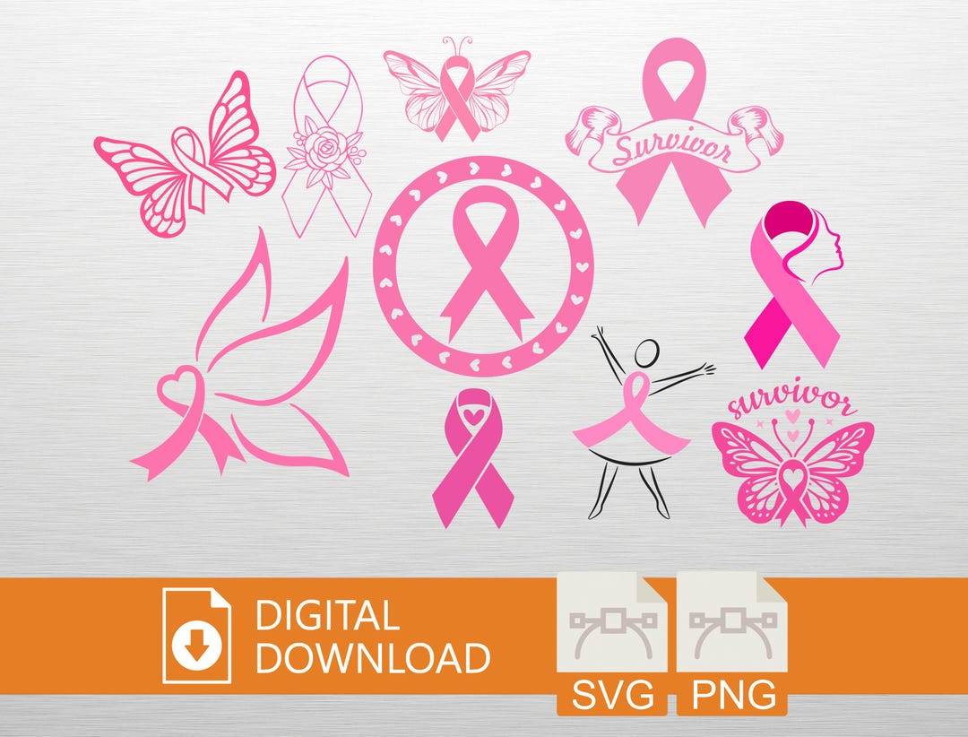Breast Cancer Survivor SVG PNG Digital Download Pink Ribbon, Cricut ...