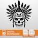 Native Skull SVG PNG Digital Download - Tribal Clipart, Cricut File, T ...