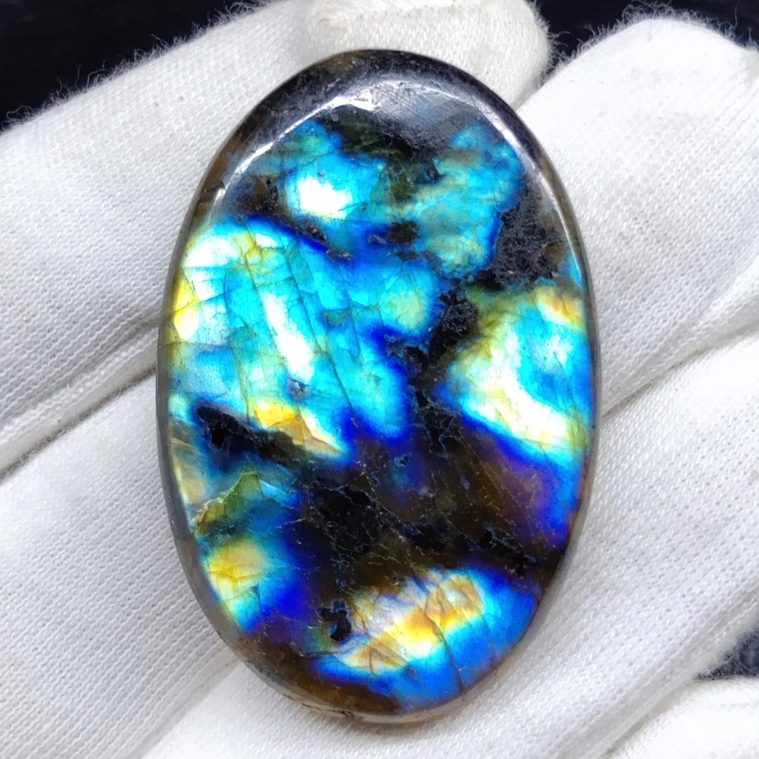 Spectrolite Multi Flashy Labradorite Cabochon Gemstone Size 42x28x6 MM ...