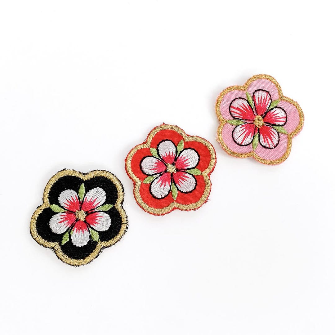 Mini Korean National Flower Patch, Rose of Sharon Embroidery, Flower ...