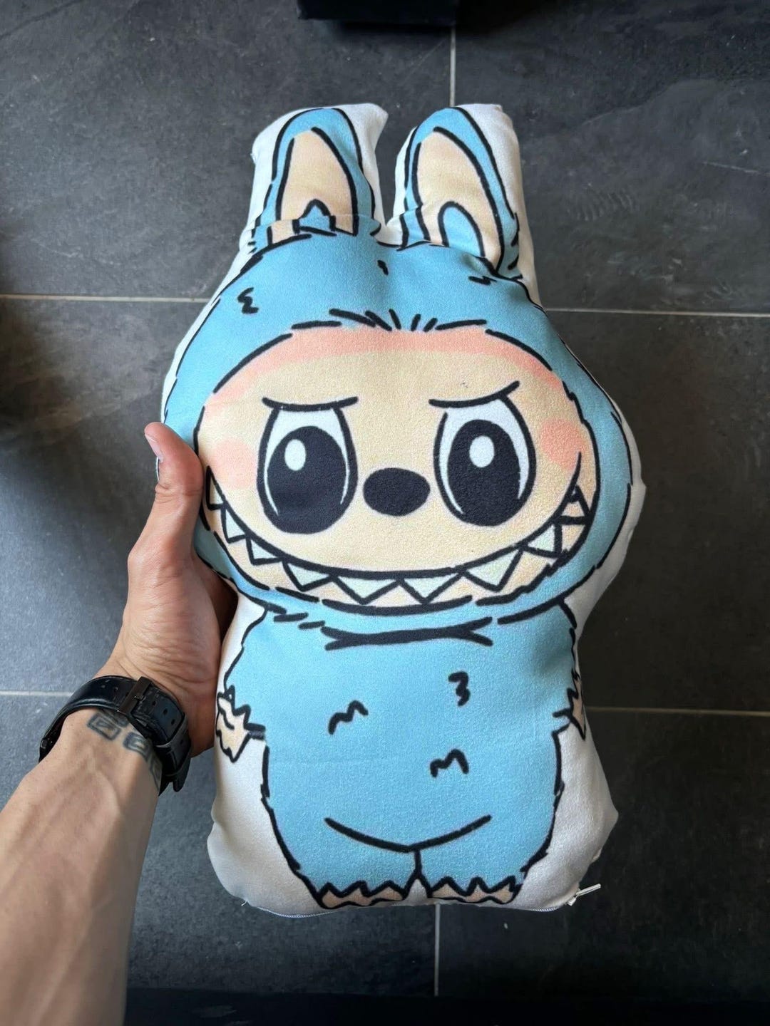 Labubu Plush Pillow Cute Kawaii Character Cushion Soft Decorative Throw ...