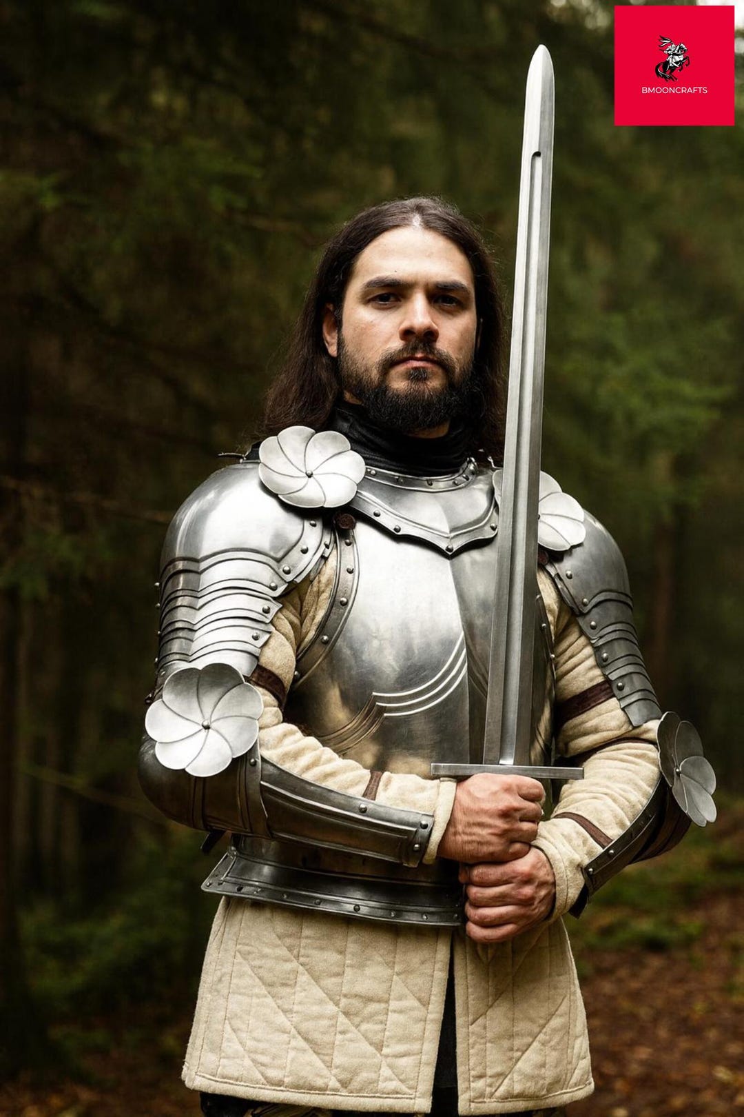Wearable Half Body Armor | Steel Cuirass With Pauldrons and Arms ...