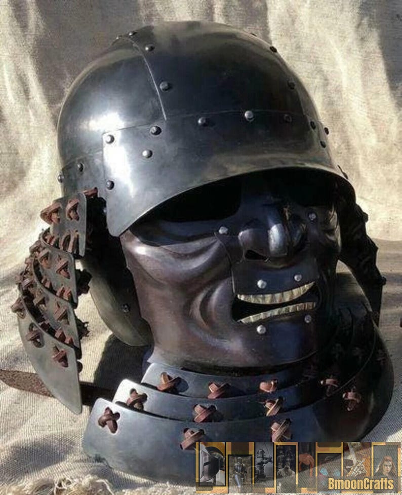 Wearable Samurai Armor Suit | Steel Yoroi With Dragon Mask | Japanese ...