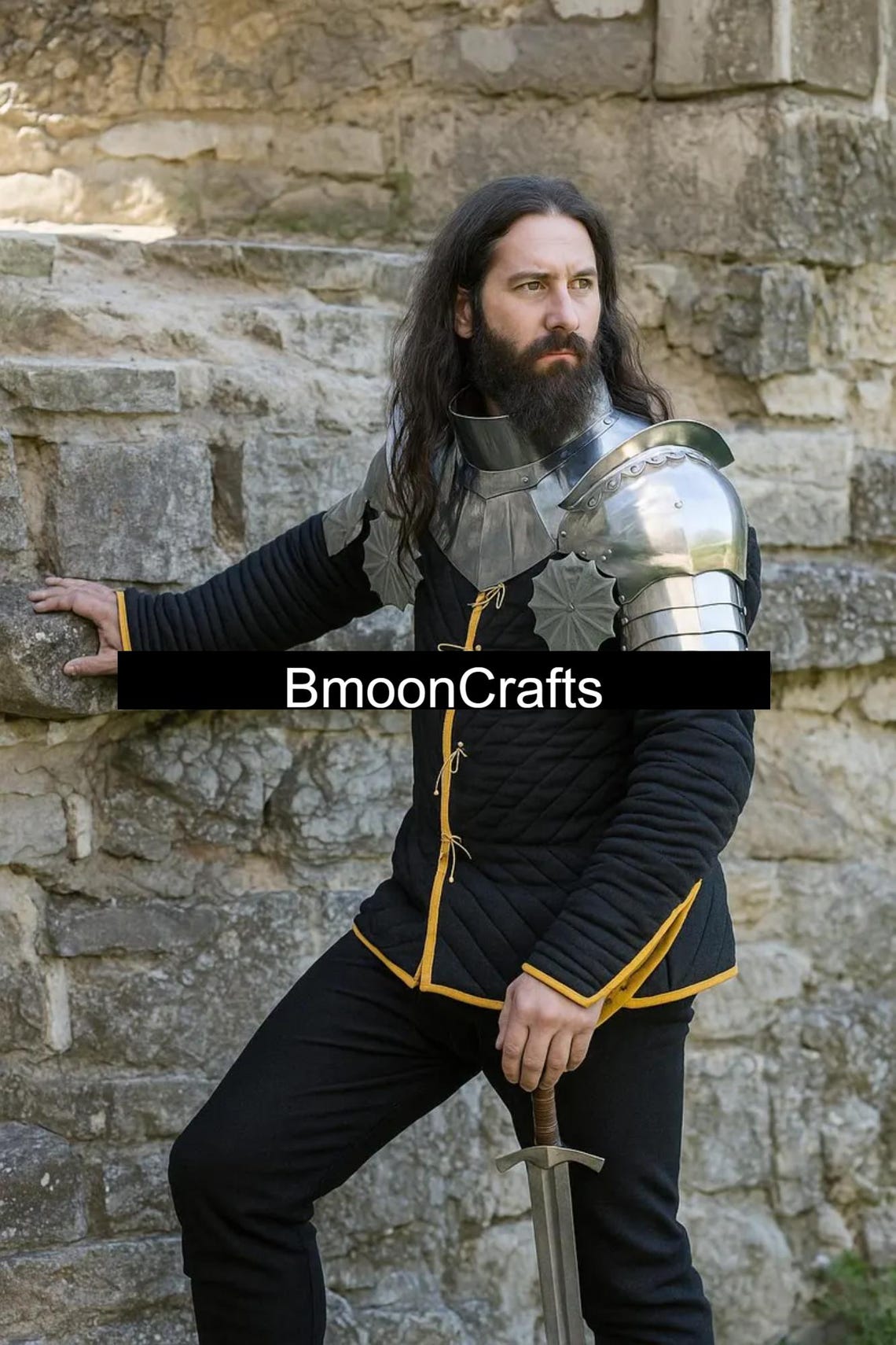 Wearable Gothic Pauldrons | Steel Shoulder Armor With Star Rondels ...
