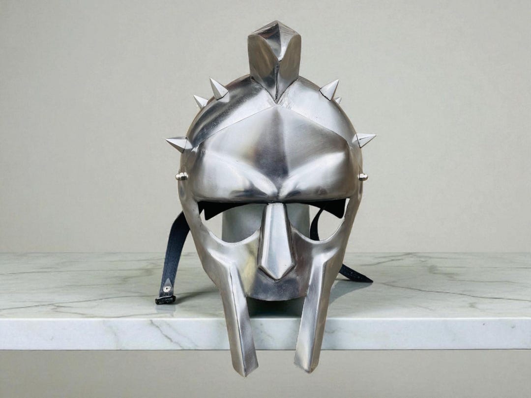 Spiked Bascinet Gladiator Helmet | Wearable Medieval Knight Steel Armor ...