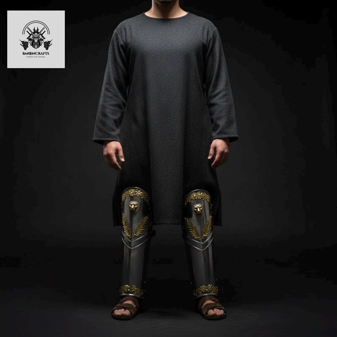 Wearable Roman Leg Armor | Mild Steel Greaves With Brass Accents ...