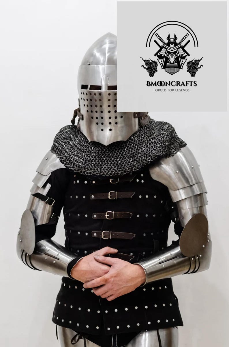 Buhurt Armor Suit | Full Set Steel Brigandine and Gambeson | Combat ...