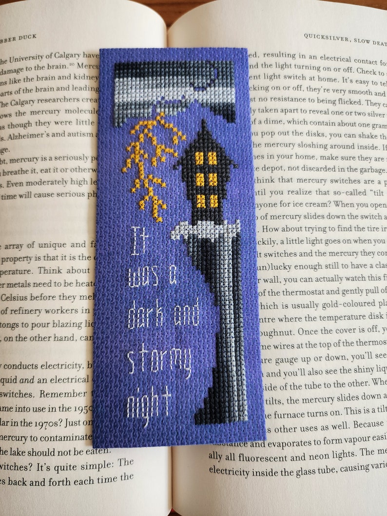 I'm Always Ready for A Scary Story, Hand Stitched Bookmark - Etsy