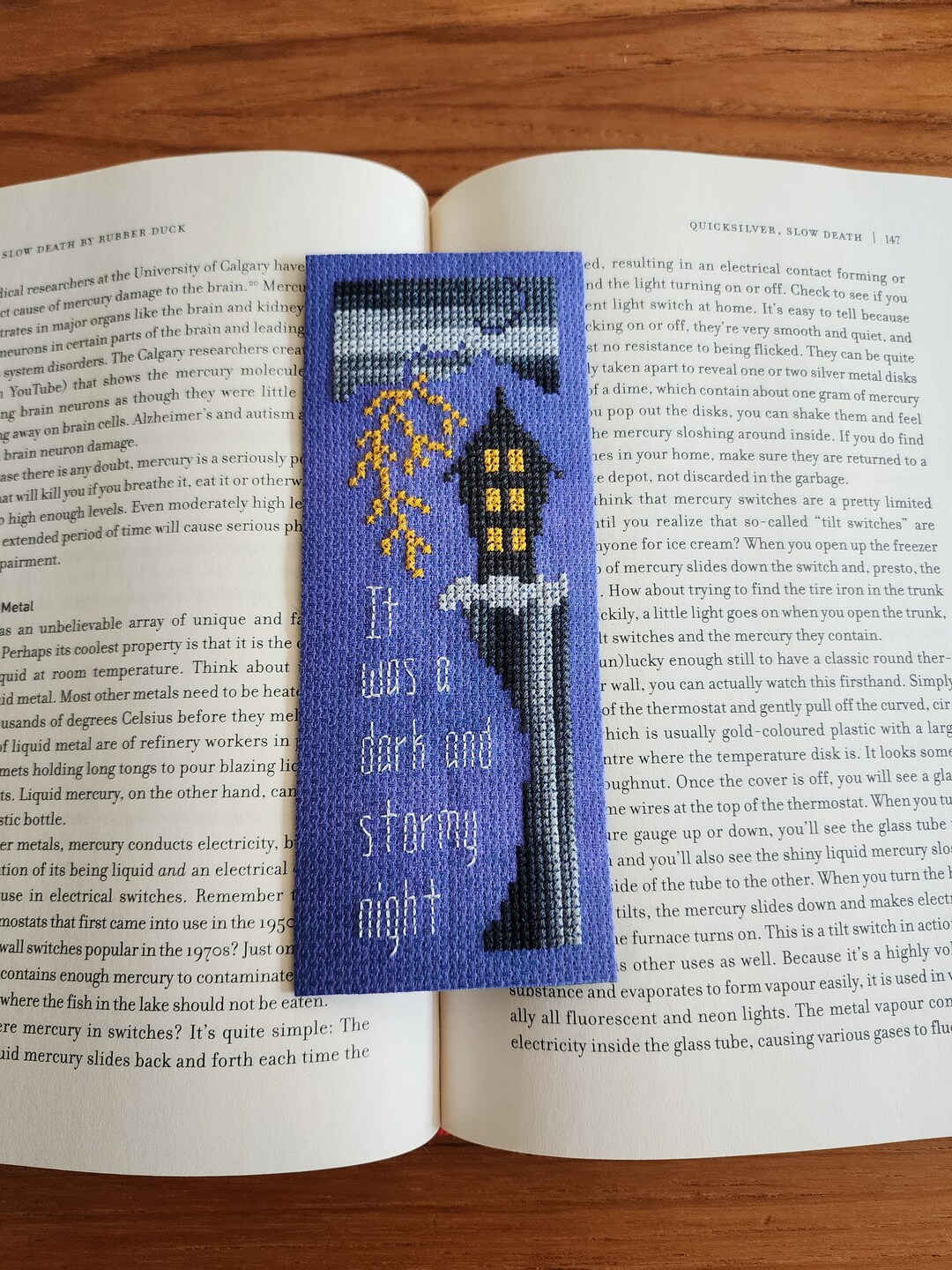 I'm Always Ready for A Scary Story, Hand Stitched Bookmark - Etsy