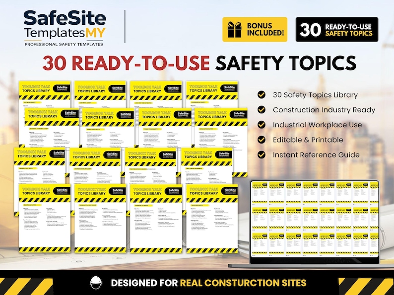 Toolbox Talk Template Bundle | Editable Safety Meeting Form ...