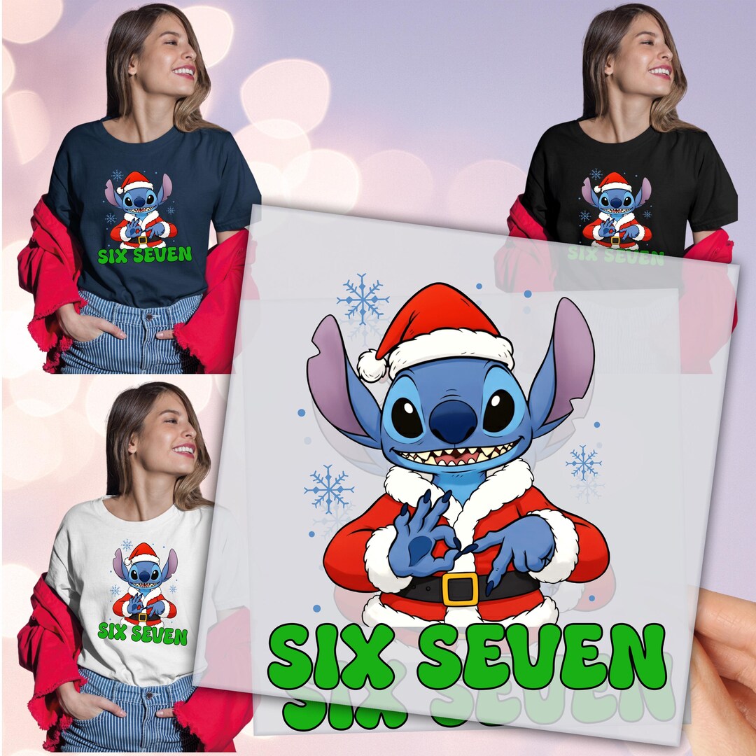 Disney Stitch Man 67 Christmas Dtf; Six Seven Head Press - Etsy