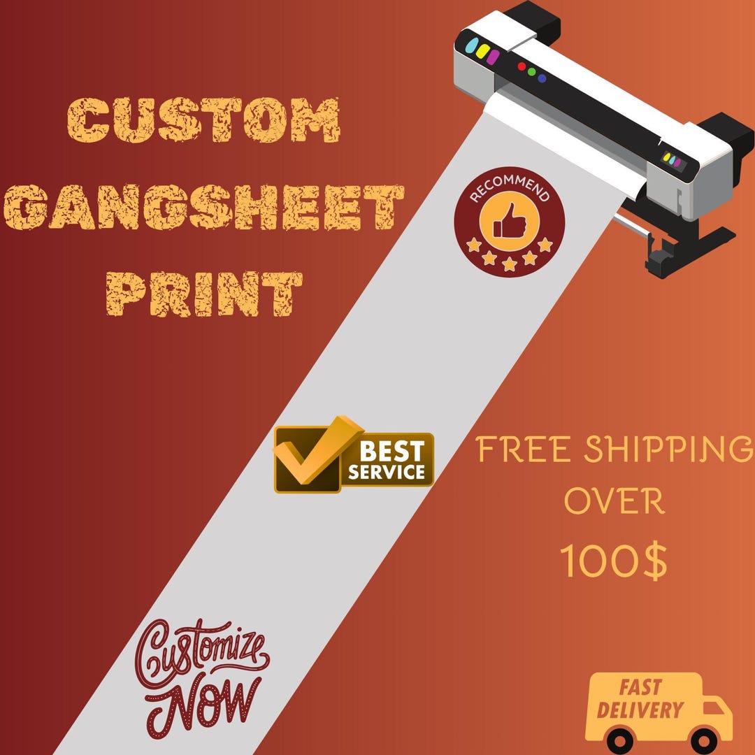 Custom Gang Sheet Print, Dtf Gang Sheet, Ready to Press, Custom DTF T ...