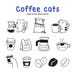 Coffee Cats Collection – Whimsical Hand-drawn Cafe Clipart, Coffee and ...