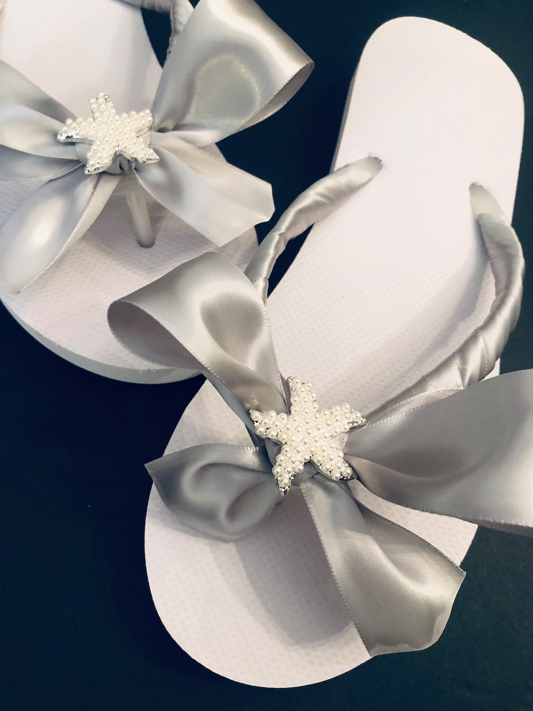 Pearl Bridal Flip Flops. Wedding Pearl Flip Flops. Wedges.bridesmaid ...