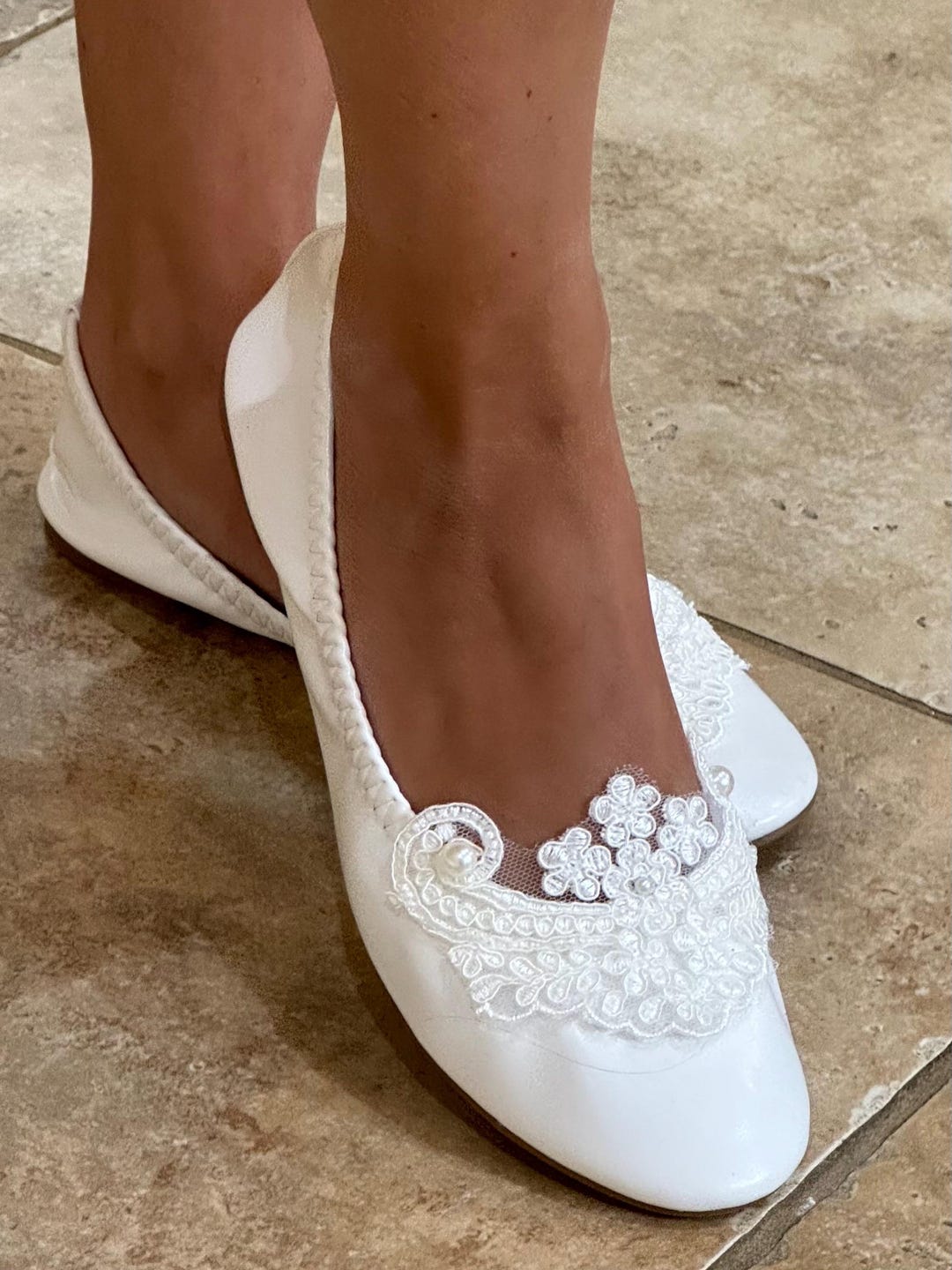 Lace Bridal Ballet Flats Bridal Ceremony Shoes I'm Getting Married ...