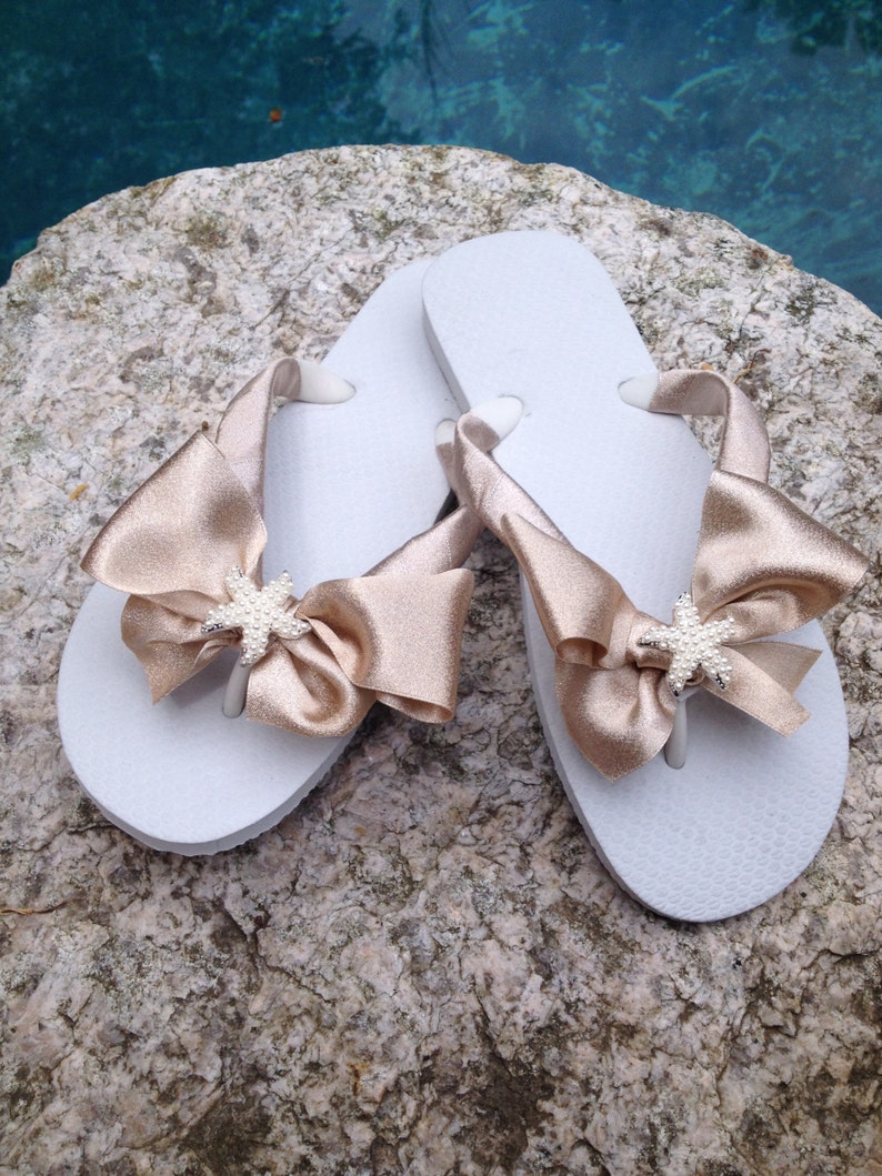 Pearl Bridal Flip Flops. Wedding Pearl Flip Flops. - Etsy
