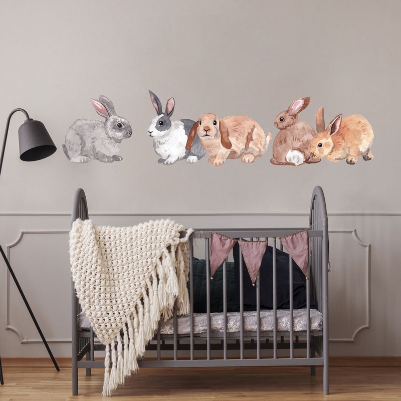 Bunny Wall Decal - Etsy