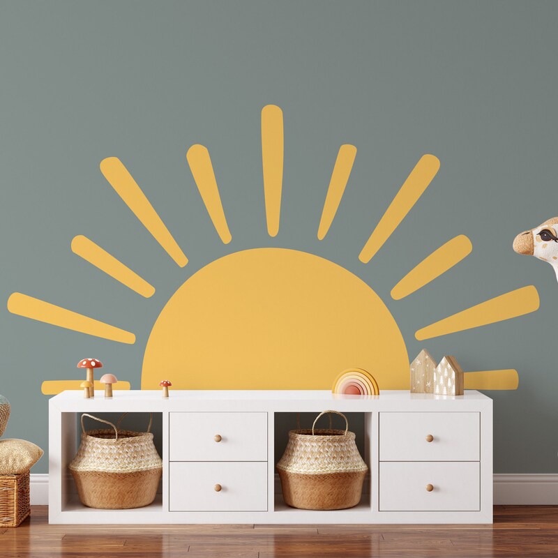 Half Sunburst Decal - Etsy