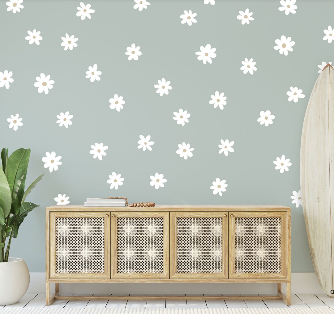 Tiny Daisy Wall Decals - Daisy Wall Stickers, Nursery Decor, Kids Room ...