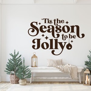 Christmas Window Decal, Tis the Season to Be Jolly, Christmas Shop ...