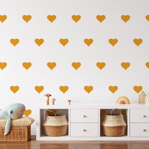 Gold Heart Decals Peel and Stick Wall Stickers - Gold Sticker Wall ...