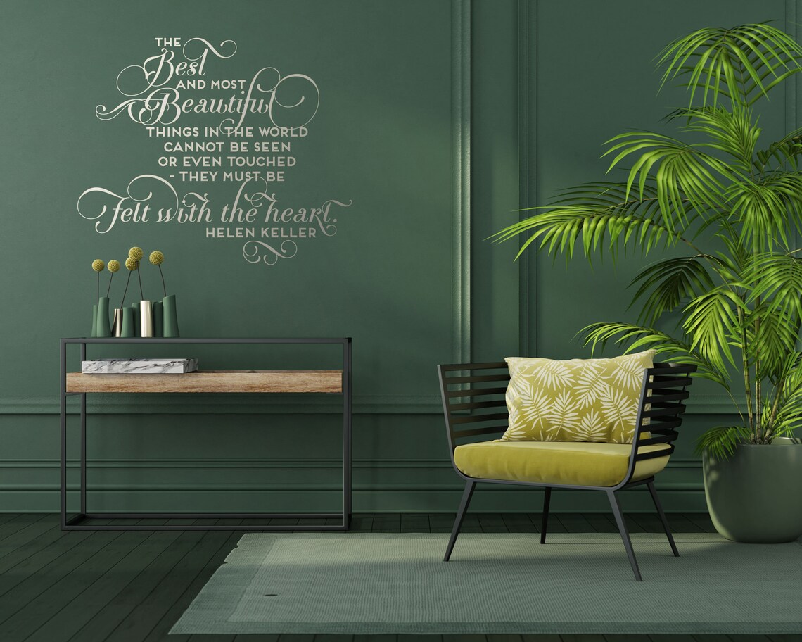Helen Keller Quote Wall Decal the Best and Most Beautiful - Etsy