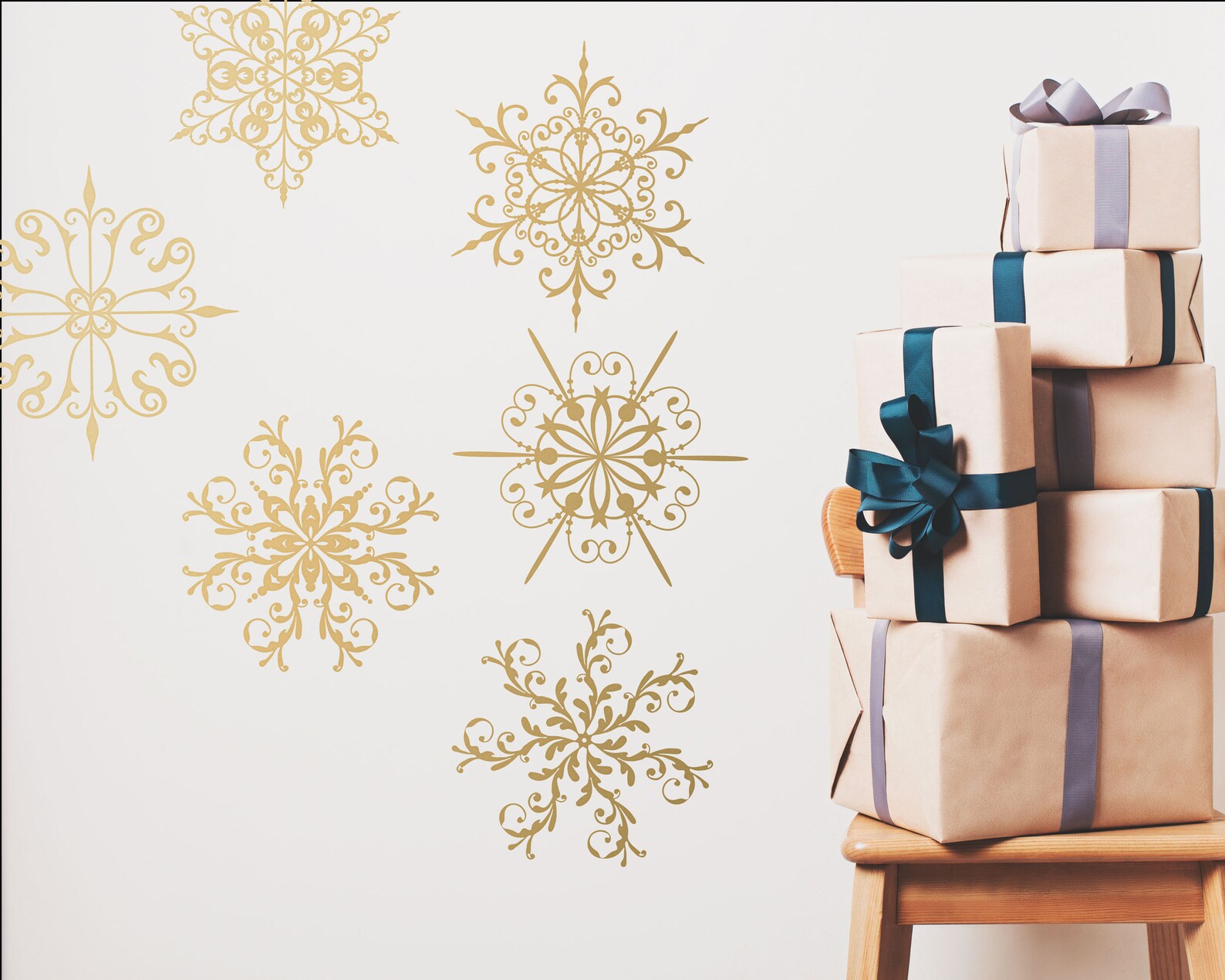 Snowflakes Wall Decals Set of 6 Christmas Decorations Wall | Etsy