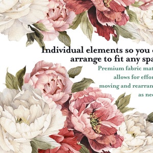 Flower Decals, Large Pink and Red Flower Decals Wall Stickers ...