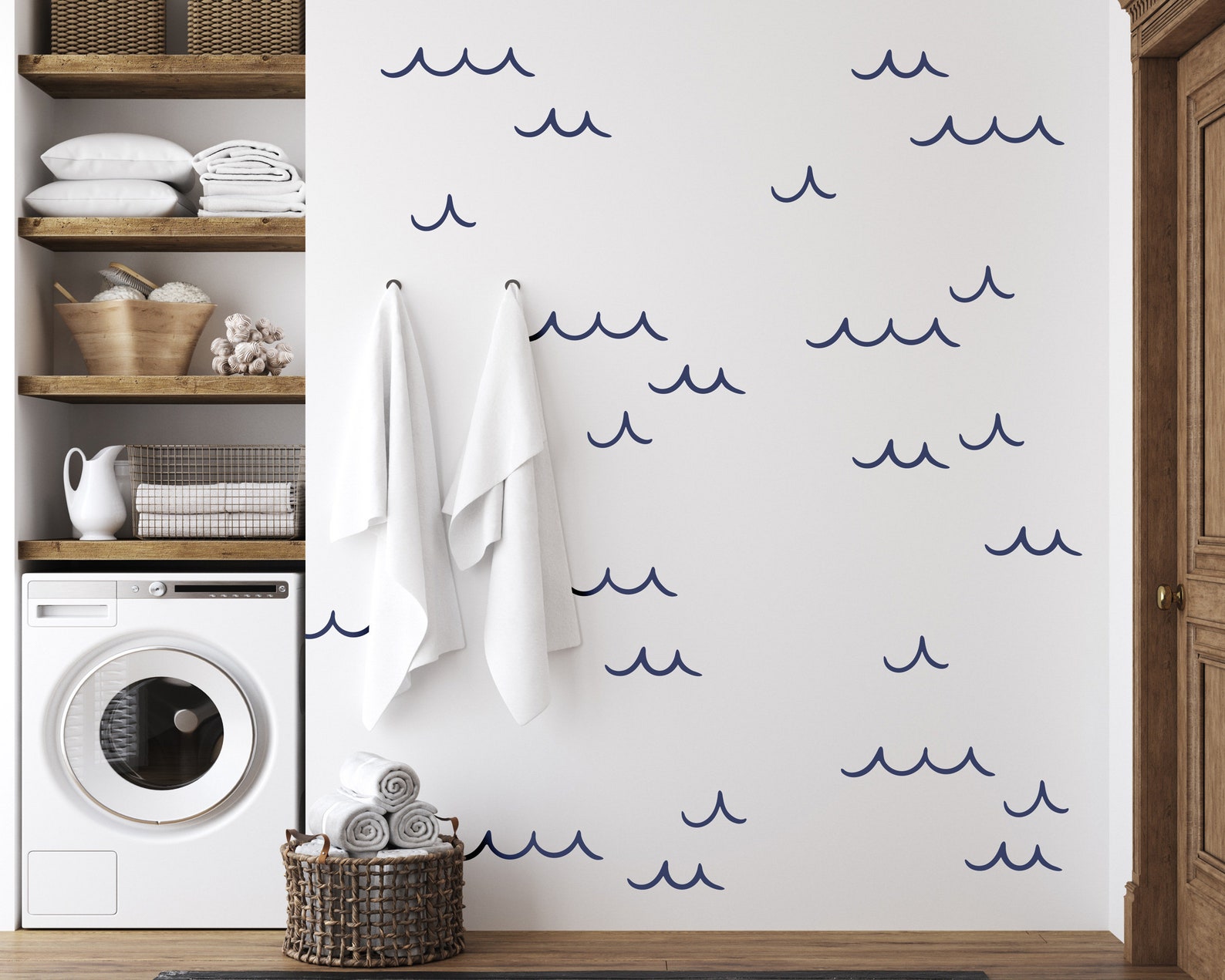 Ocean Waves Wall Decals, Summer House Decor, Beach Nursery Decal, Beach ...