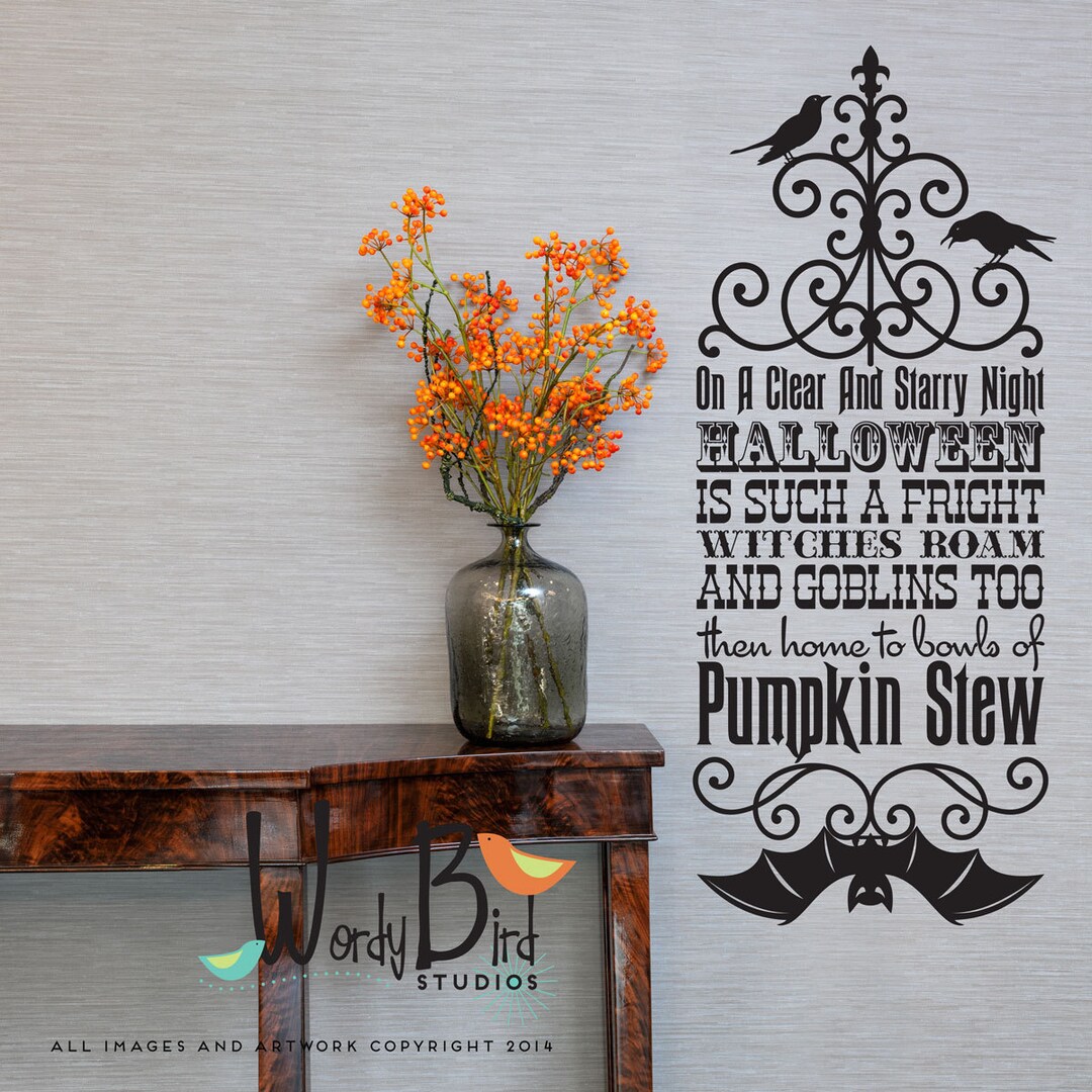 Witches Roam Halloween Wall Decal or Wall Sticker - Vinyl Wall Decal ...