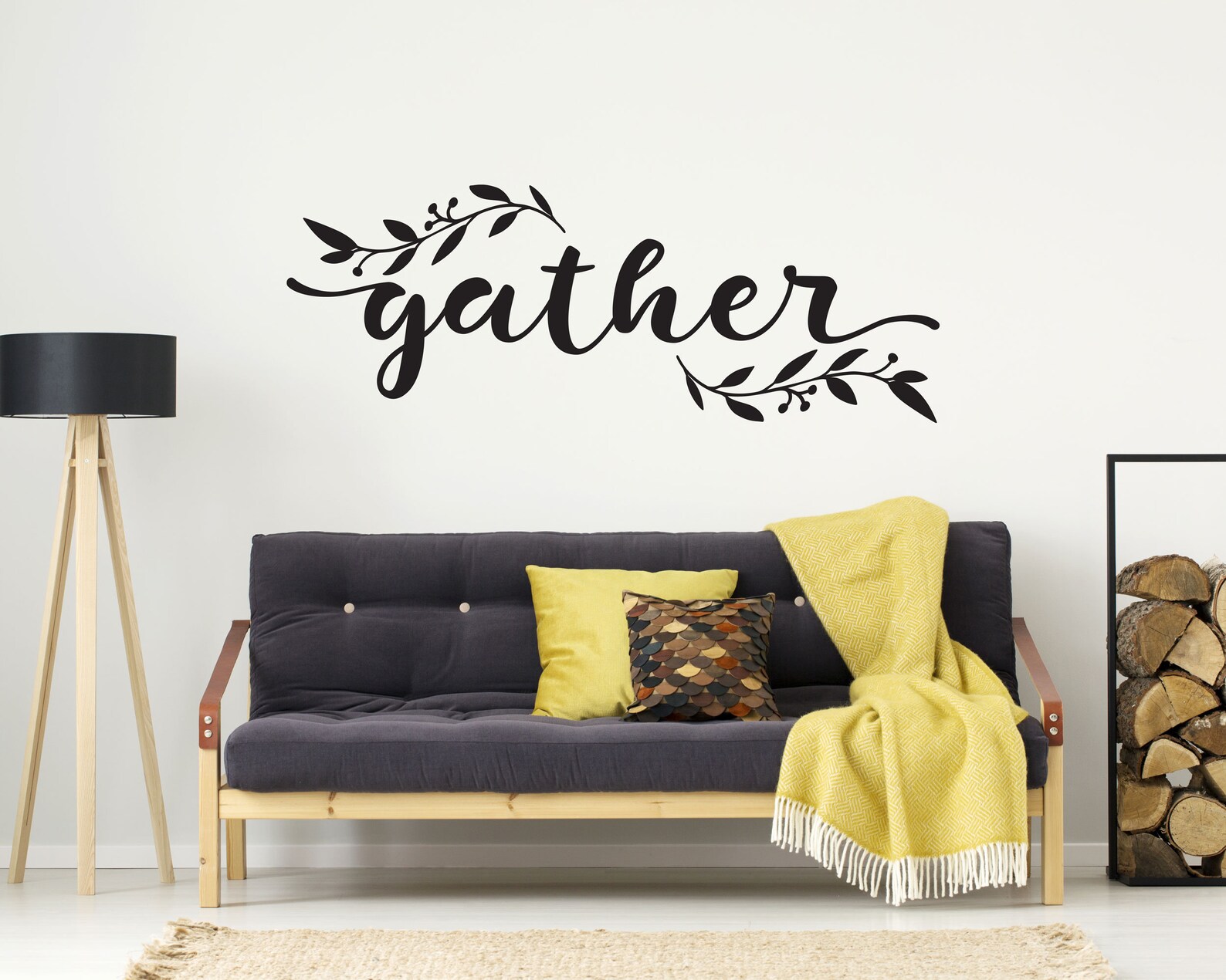 Gather Wall Decal great for the Farmhouse Kitchen Fall Wall | Etsy