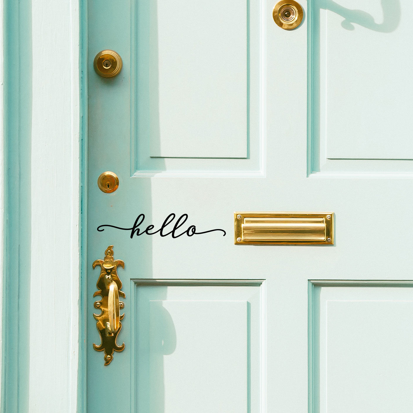 Hello Decal for Front Door or Entryway Decor Modern - Etsy UK